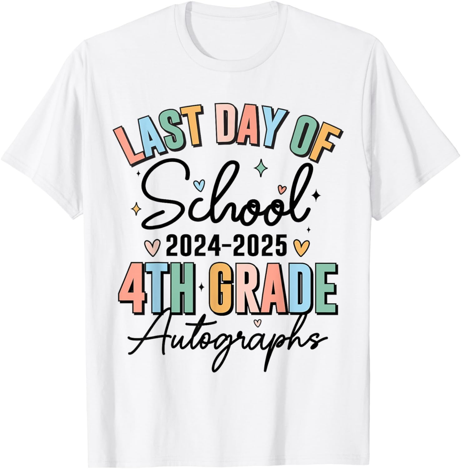 Tiny Nest Last Day of School Autograph 4th Grade Graduation Boys Girls ...