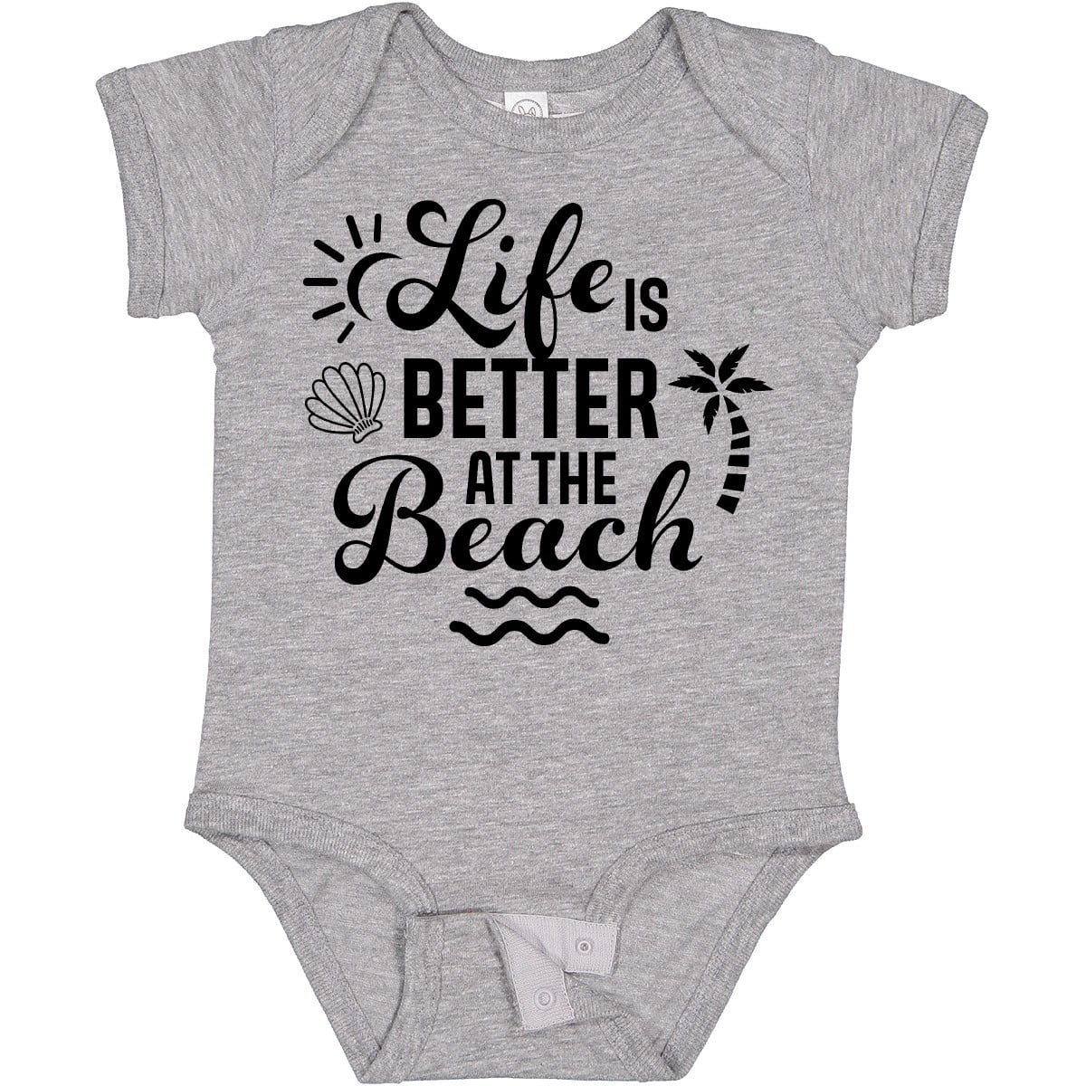 Tiny Nest Life Is Better At The Beach With Sunshine Seashell And Baby Bodysuit, New Born, Baby ...