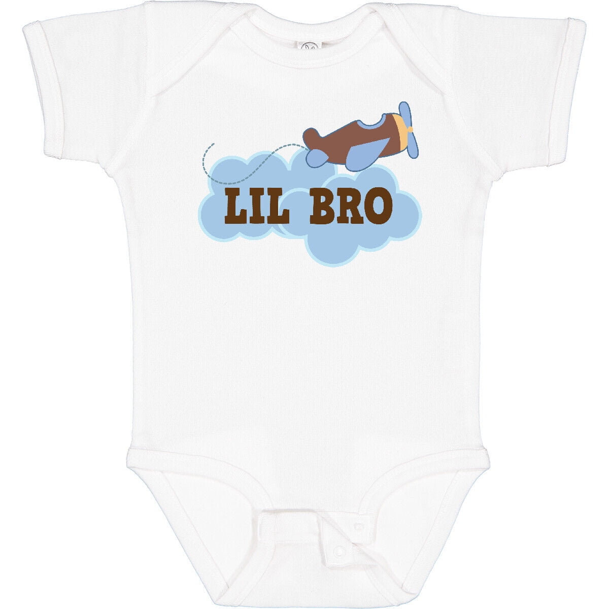 Tiny Nest Lil Bro Airplane Boys Pilot Brother Baby Bodysuit Childs ...