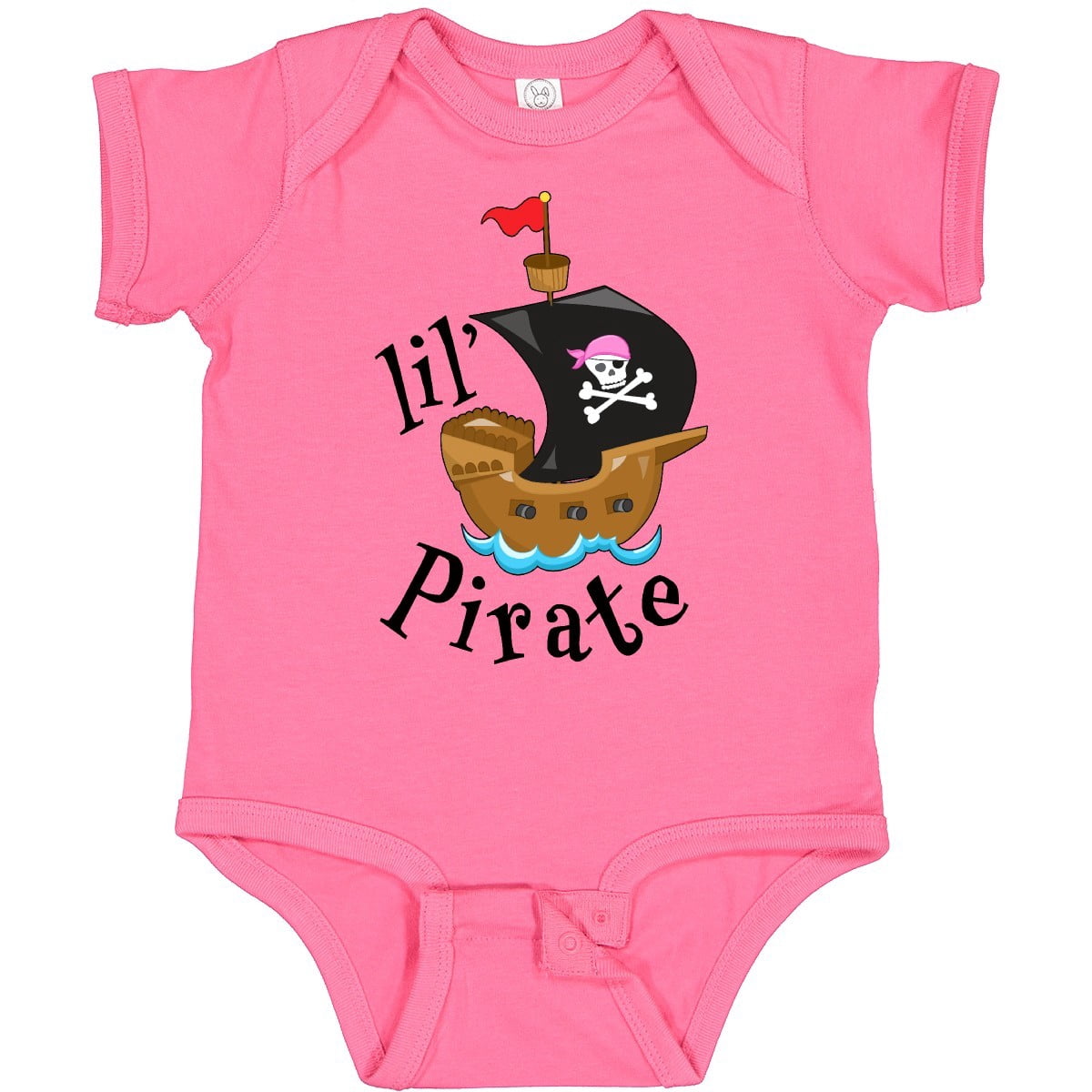 Tiny Nest Lil' Pirate Pirate Ship, Pink Bandana Baby Bodysuit Children ...