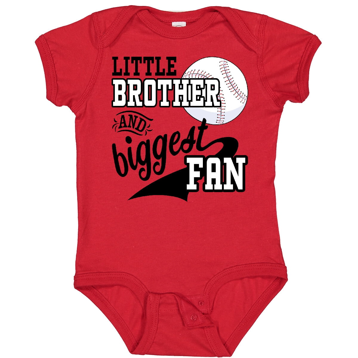 Tiny Nest Little Brother And Biggest Fan- Baseball Family Fan Baby ...