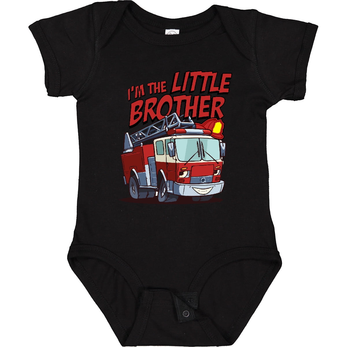 Tiny Nest Little Brother Fire Truck Baby Bodysuit Engine Im One-Piece ...