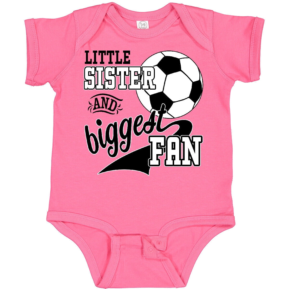 Tiny Nest Little Sister And Biggest Fan- Soccer Player Baby Bodysuit ...