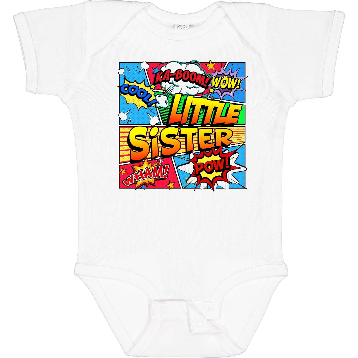 Tiny Nest Little Sister Comic Book Baby Bodysuit Sibling Family Graphic ...
