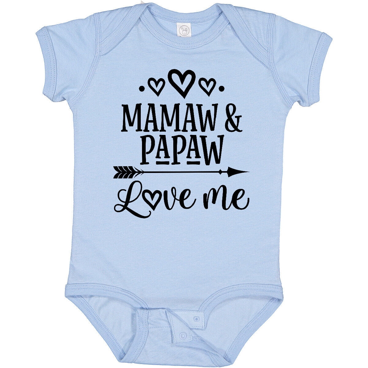 Tiny Nest Mamaw And Papaw Love Me Baby Bodysuit Childs Shower One-Piece ...