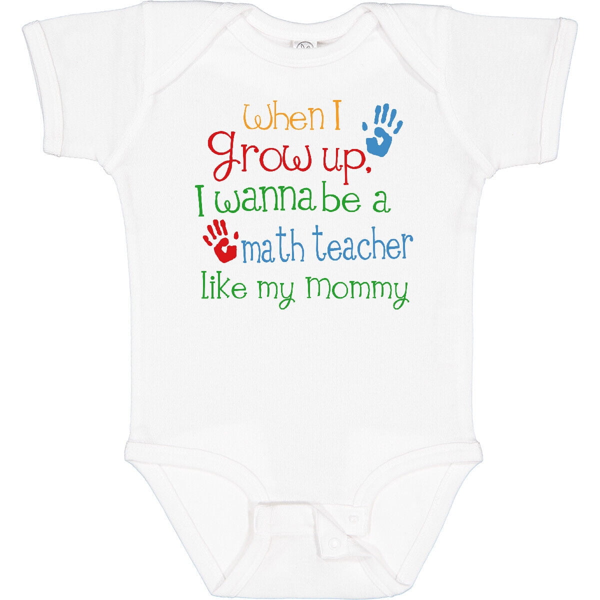 Tiny Nest Math Teacher Like Mommy Baby Bodysuit Childs Kids My Cute ...