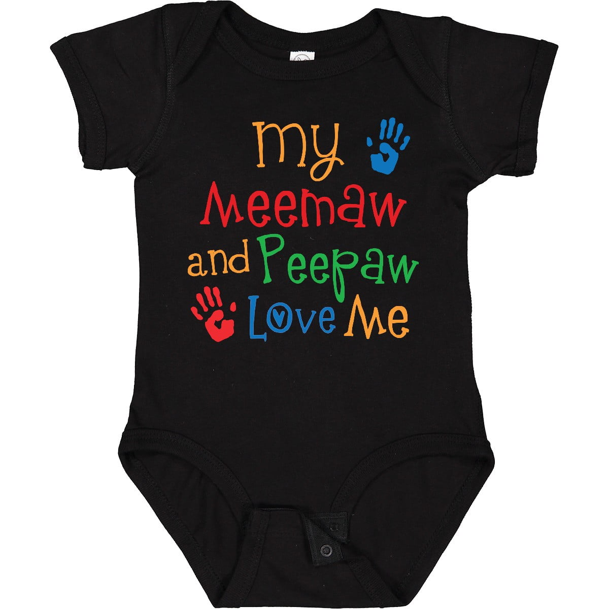 Tiny Nest Meemaw And Peepaw Love Me Baby Bodysuit Grandchild Boy Girl ...