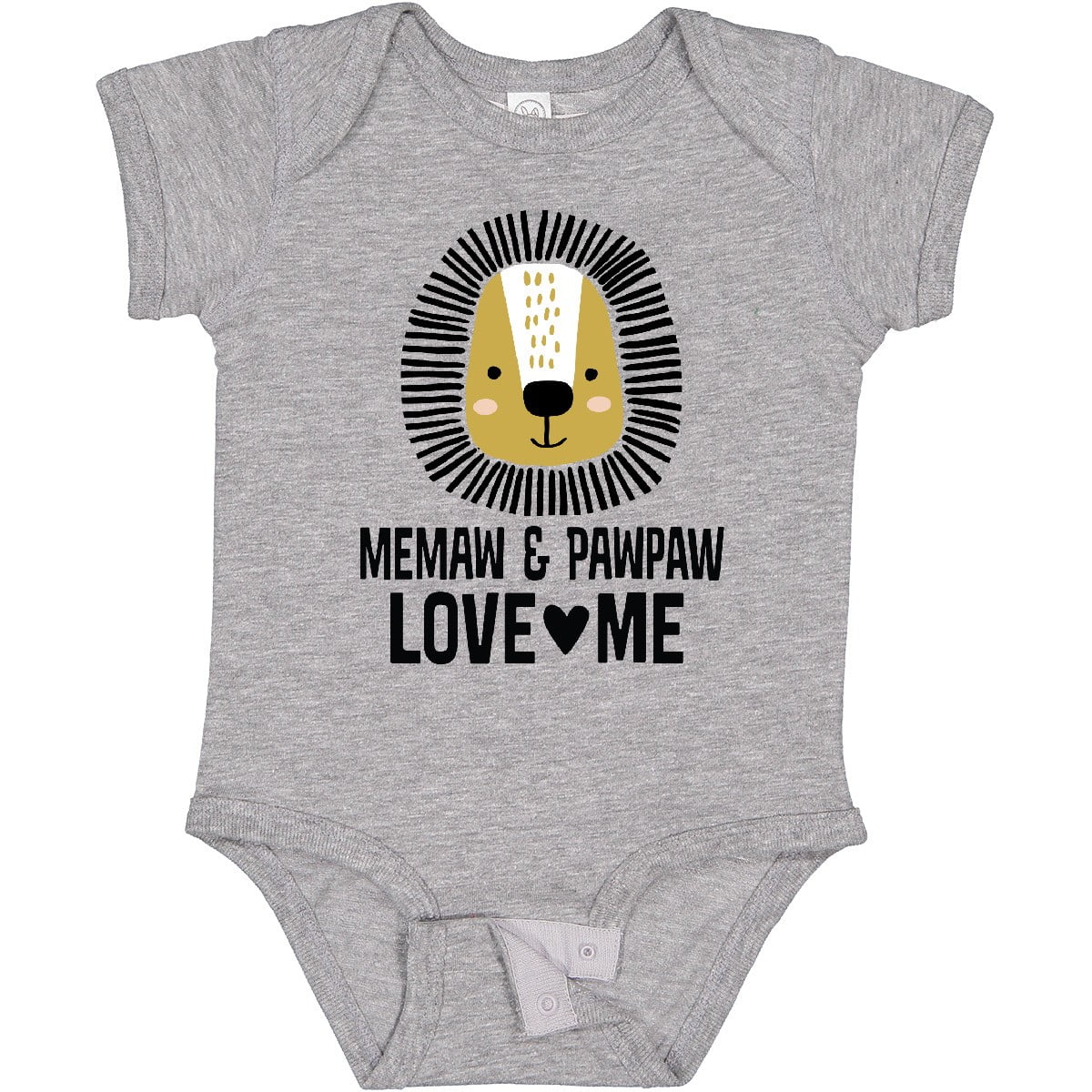 Tiny Nest Memaw And Pawpaw Grandkids Lion Baby Bodysuit Boys Childs ...