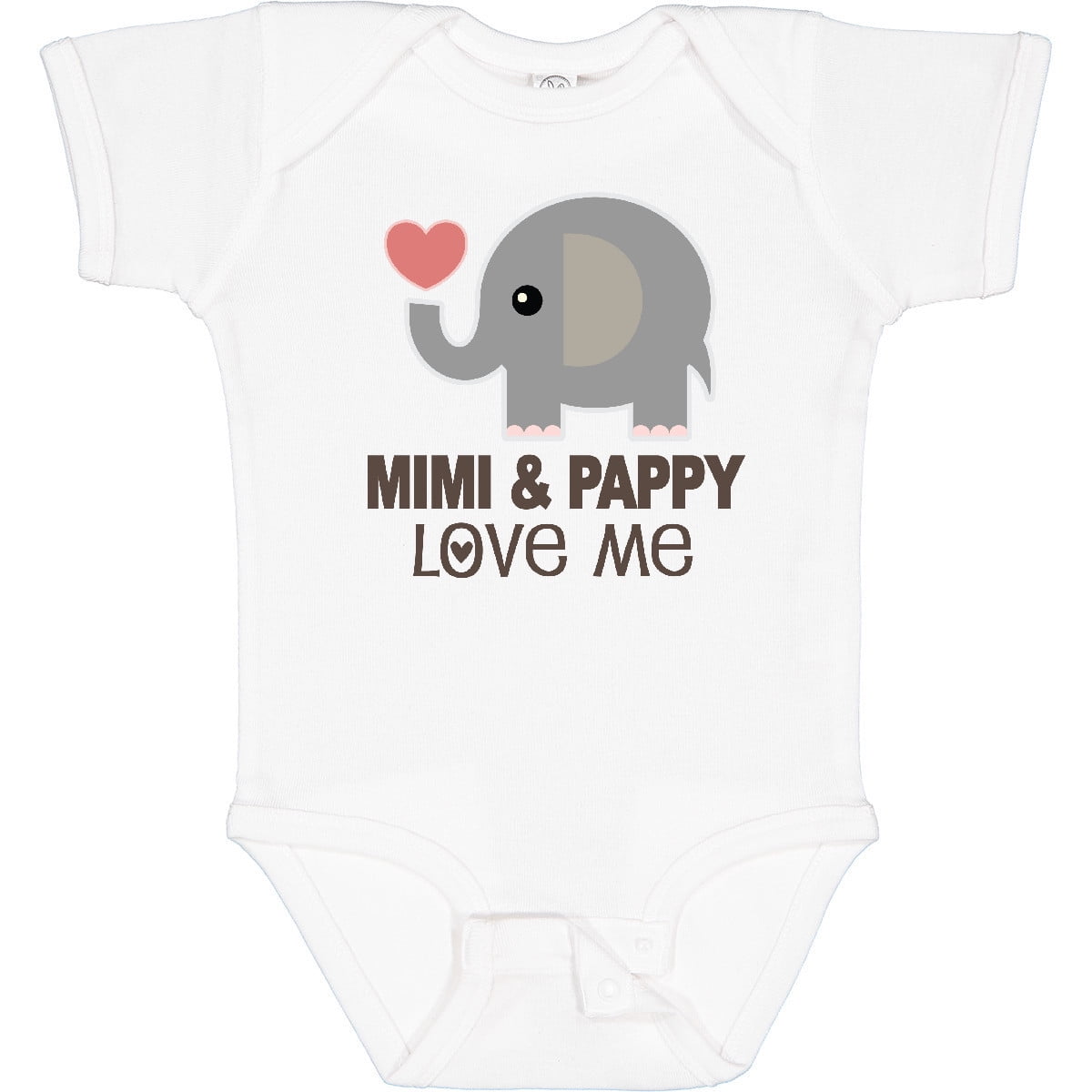 Tiny Nest Mimi And Pappy Love Me Elephant Baby Bodysuit Grandkids ...
