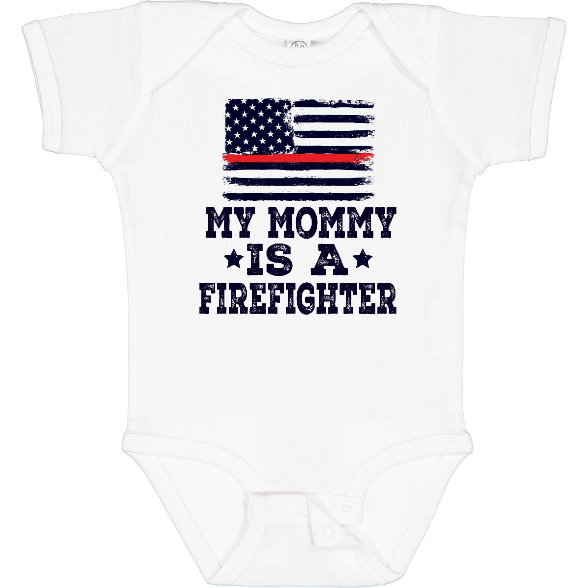 Tiny Nest Mommy Is A Firefighter Baby Bodysuit Fireman Volunteer Childs ...