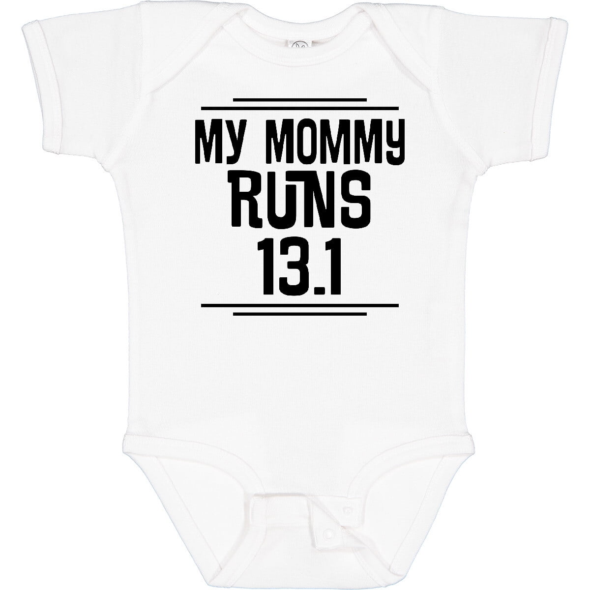 Tiny Nest Mommy Runs Half Marathon Baby Bodysuit Runner Run Race Childs ...