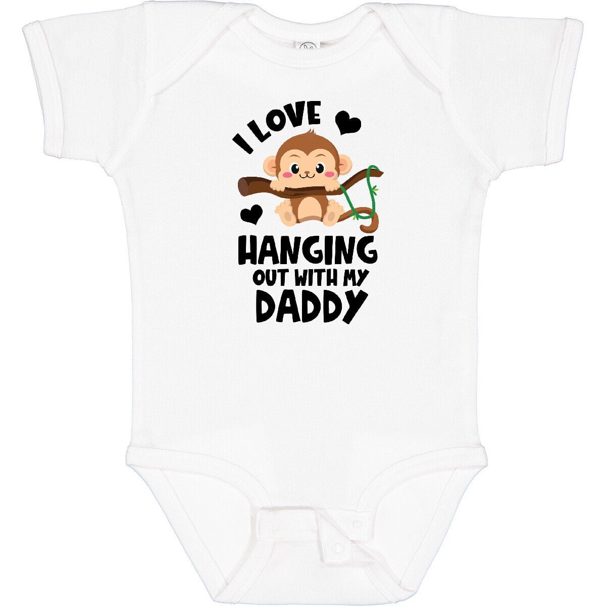 Tiny Nest Monkey I Love Hanging Out With My Daddy Baby Bodysuit Dad ...