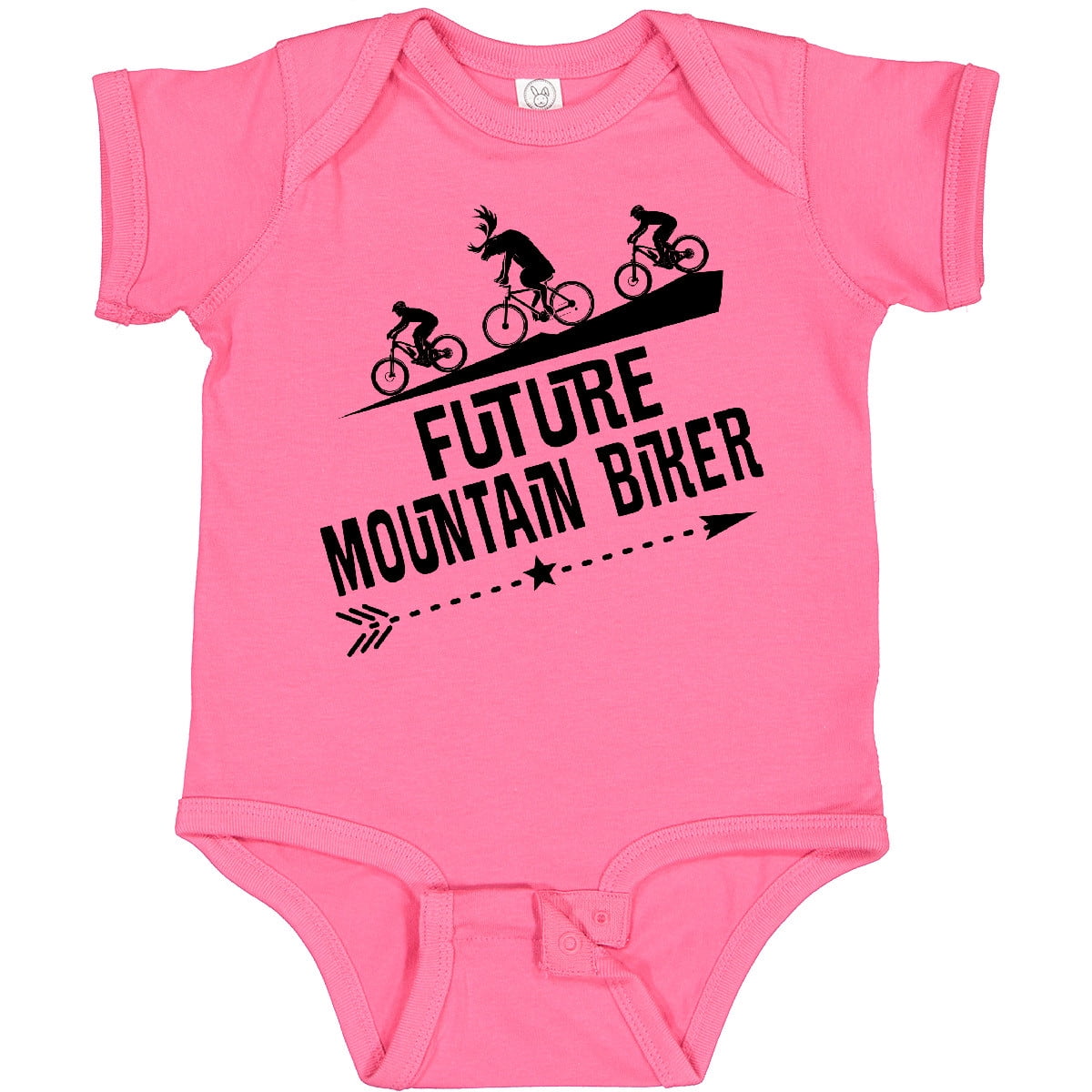 Tiny Nest Mountain Biking Funny Future Biker Baby Bodysuit Bike Trail Exercise, New Born, Baby ...