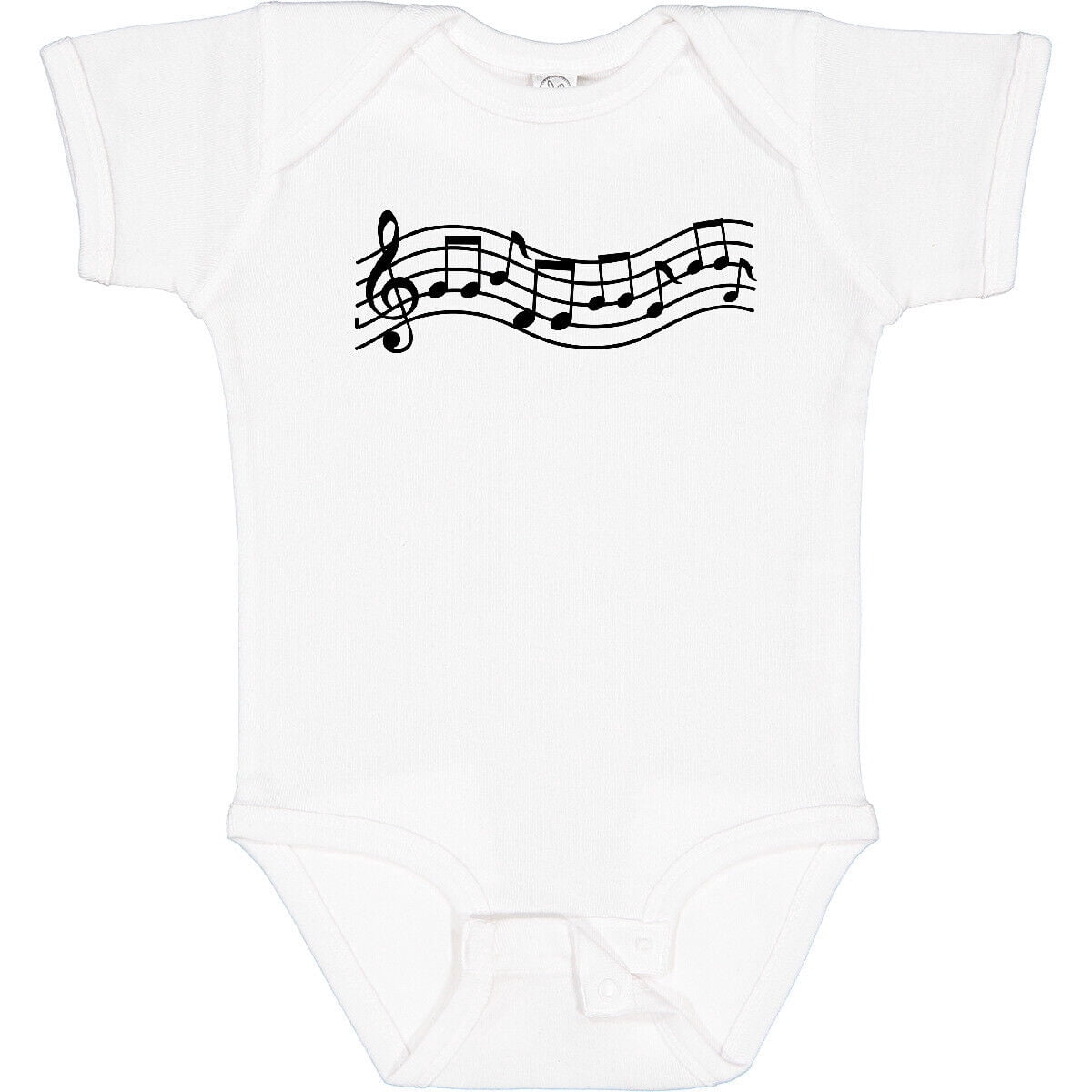 Tiny Nest Music Staff Musical Gift Baby Bodysuit Treble Clef Musician ...
