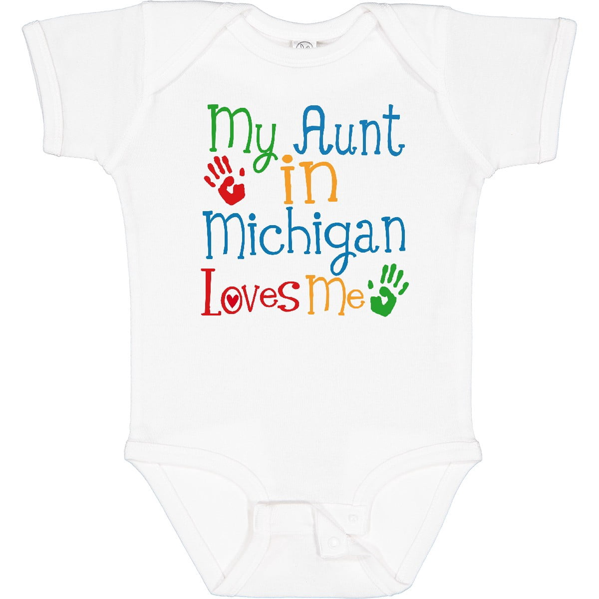 Tiny Nest My Aunt In Michigan Loves Me Baby Bodysuit Childs One-Piece ...
