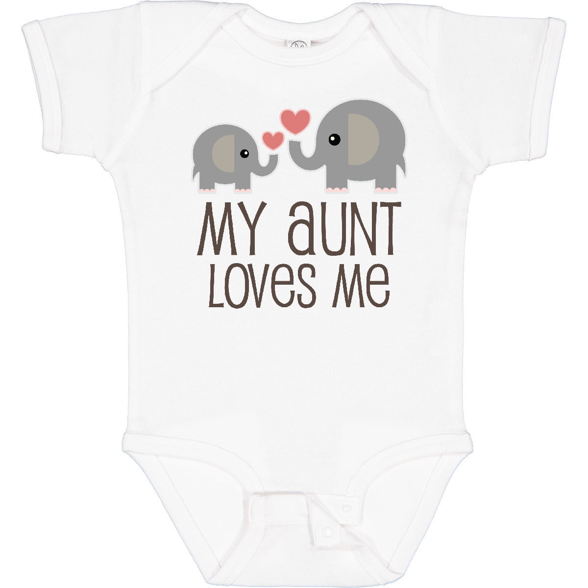 Tiny Nest My Aunt Loves Me Baby Bodysuit Childs Cute Elephant Kids Family Infant, New Born, Baby ...