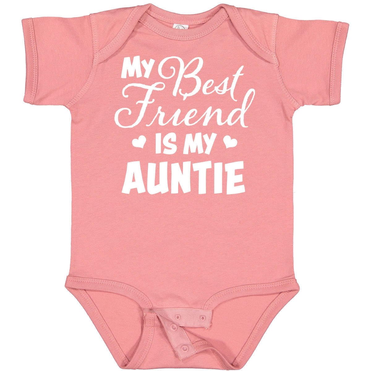 Tiny Nest My Best Friend Is My Auntie With Hearts Baby Bodysuit Family ...