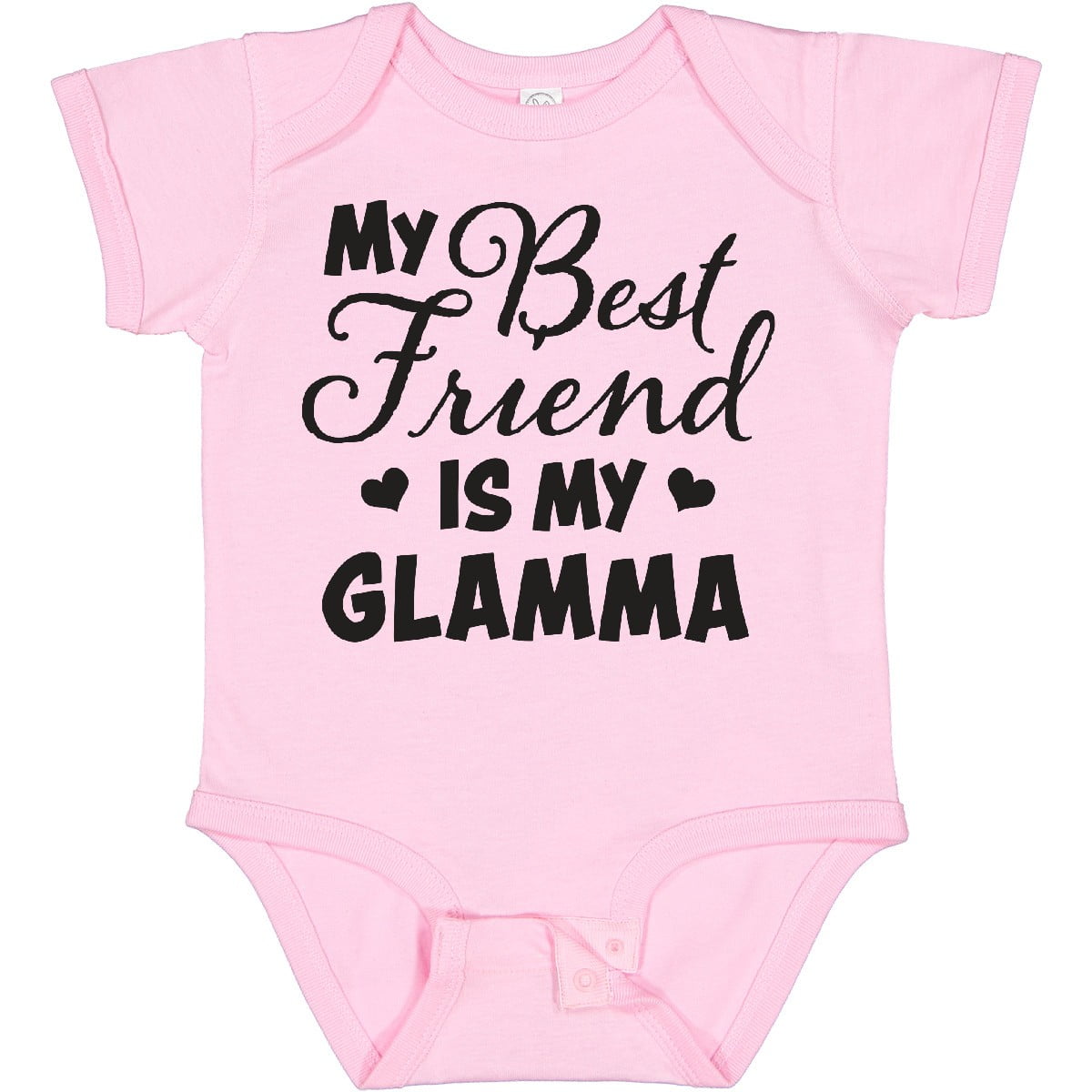 Tiny Nest My Best Friend Is My Glamma With Hearts Baby Bodysuit Family ...