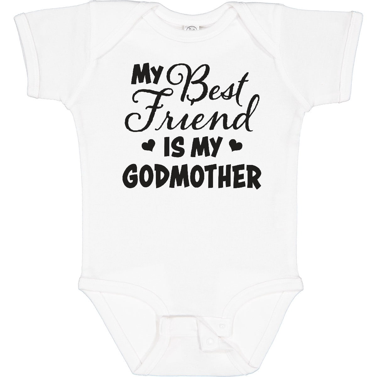 Tiny Nest My Best Friend Is My Godmother With Hearts Baby Bodysuit ...
