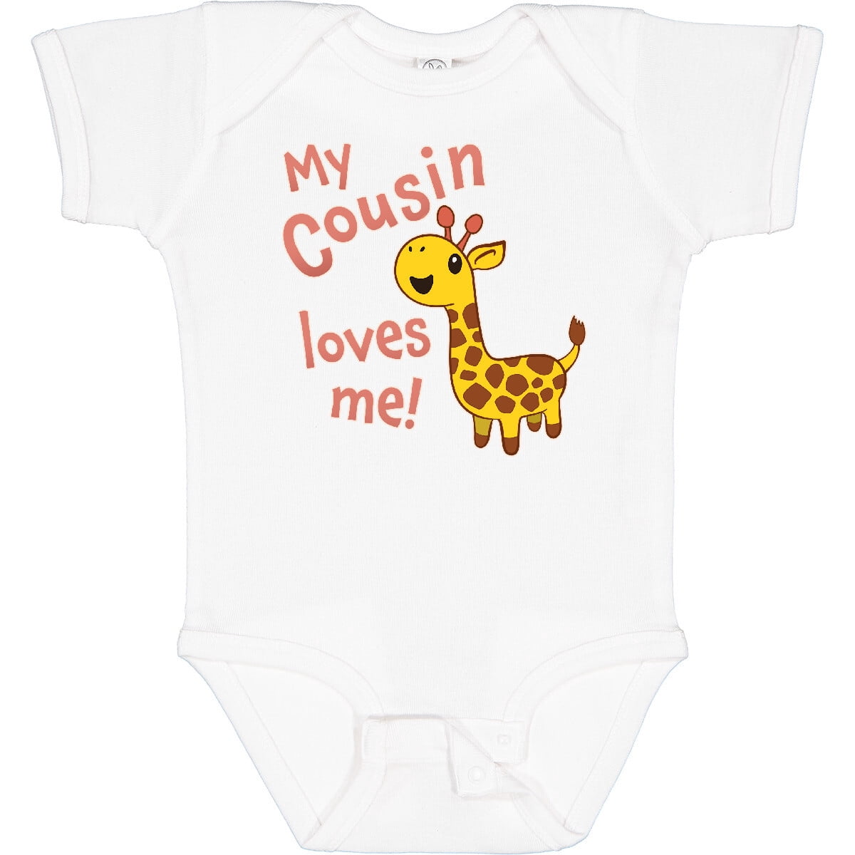 Tiny Nest My Cousin Loves Me- Cute Giraffe Baby Bodysuit Family ...