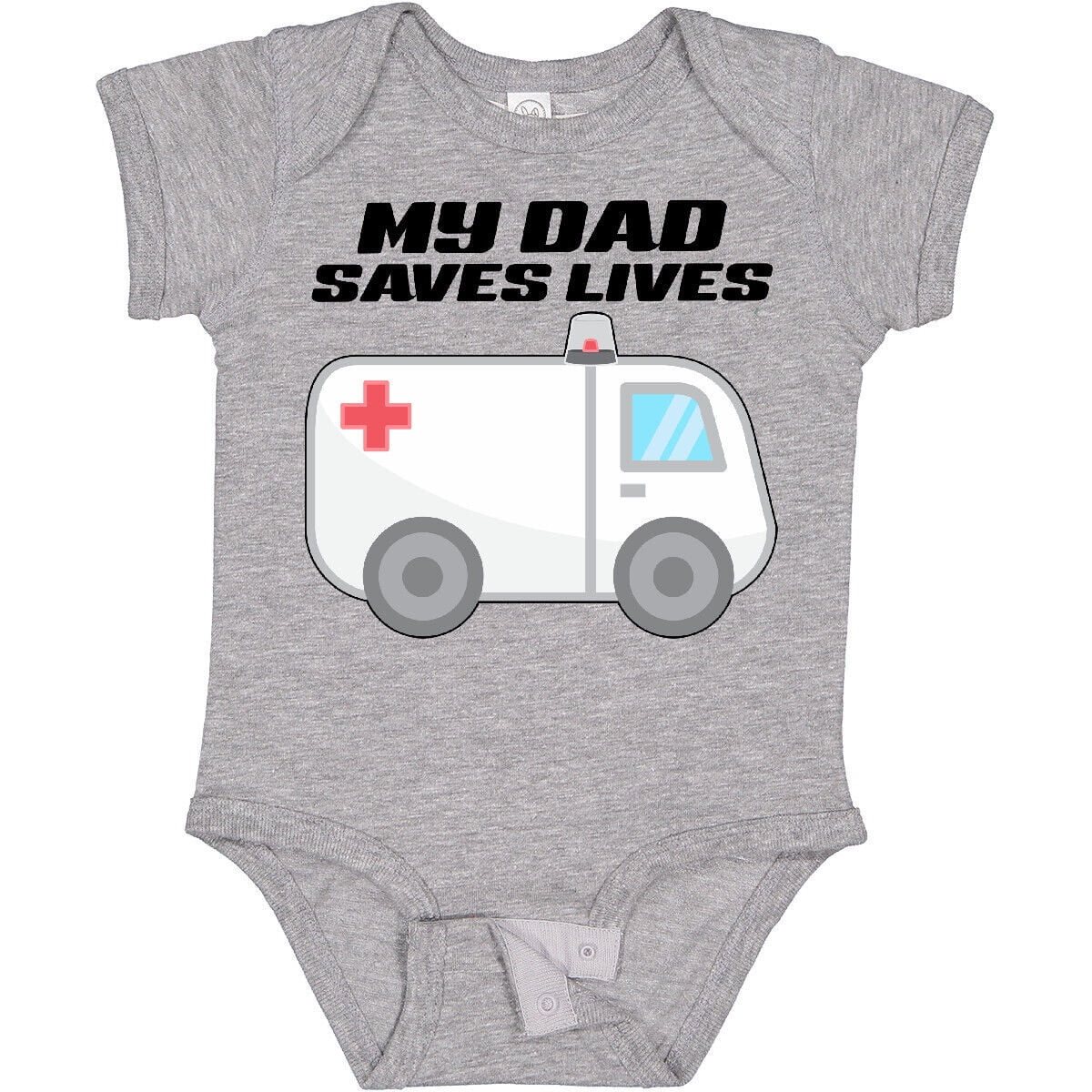 Tiny Nest My Dad Saves Lives- Ambulance Baby Bodysuit Occupations Emt ...