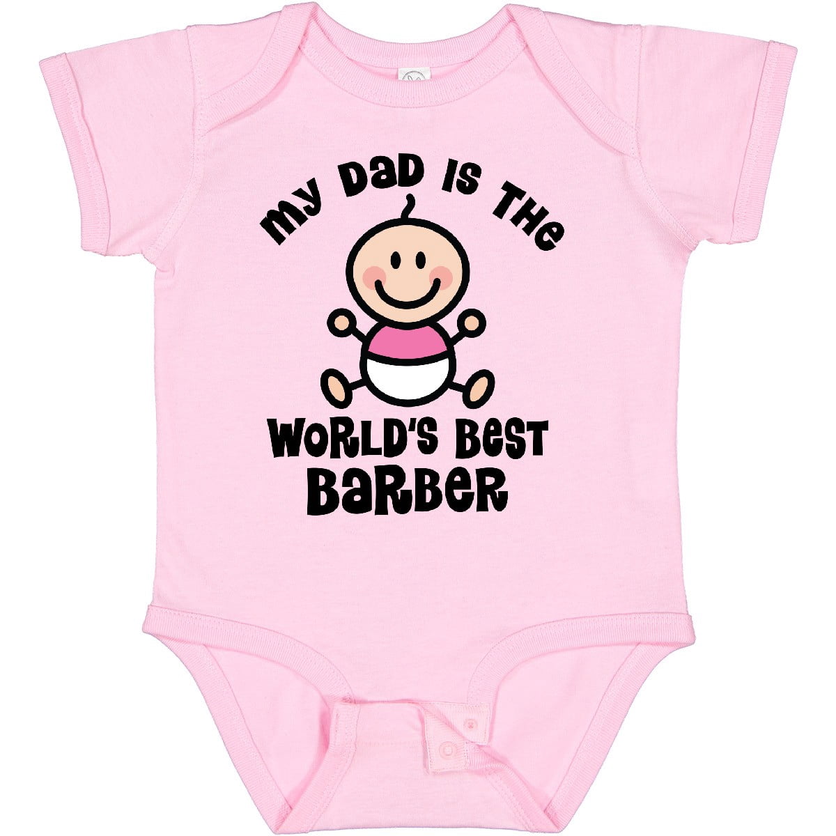 Tiny Nest My Daddy Worlds Best Barber Baby Bodysuit Dad Kids ...