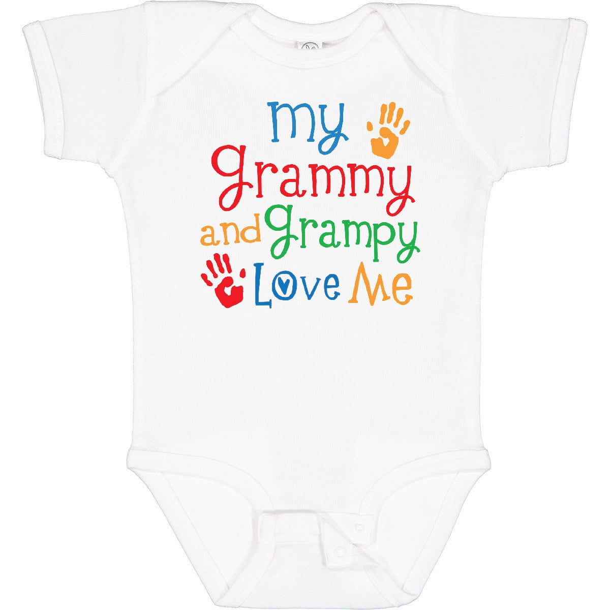 Tiny Nest My Grammy And Grampy Love Me Baby Bodysuit Grandkids Boy Girl ...