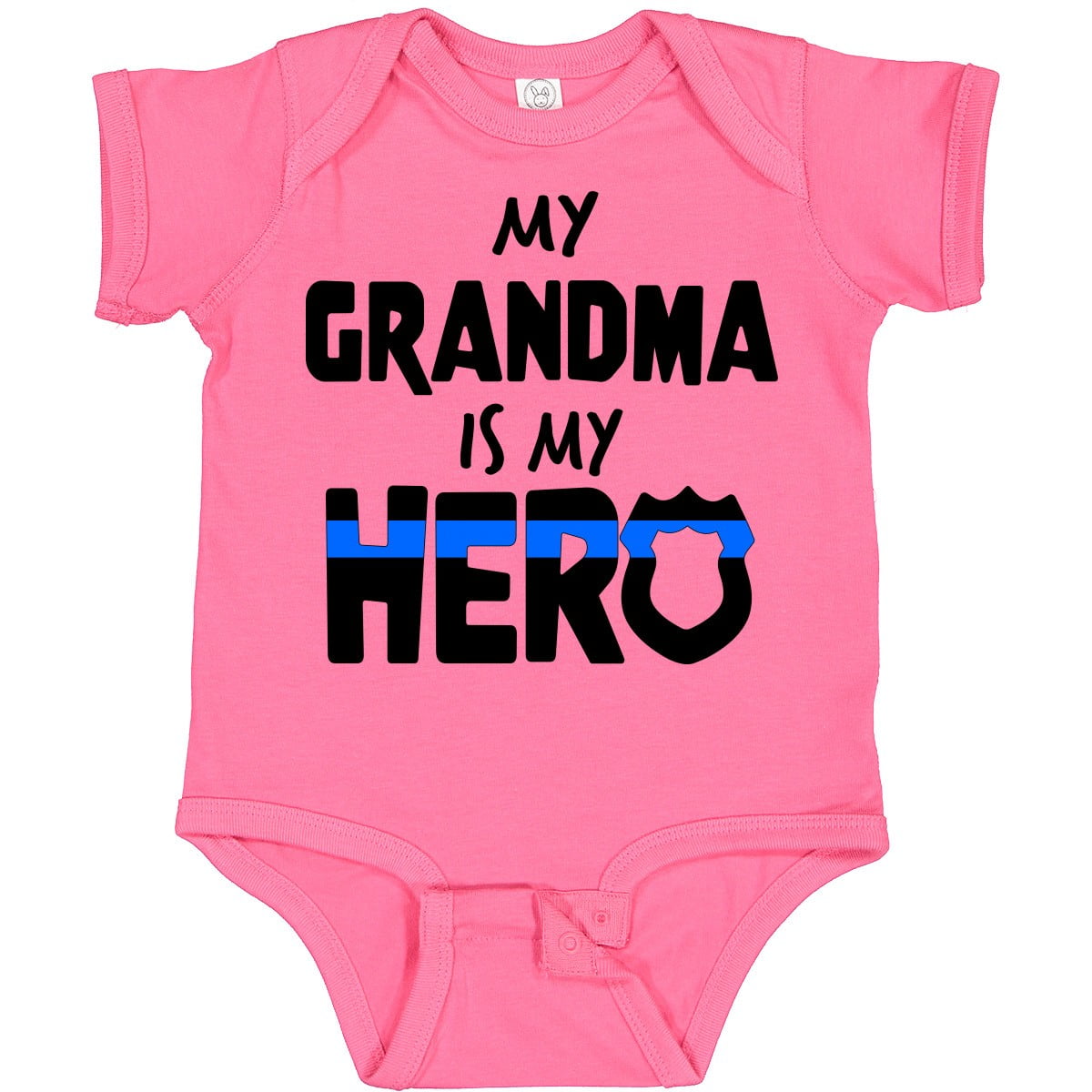 Tiny Nest My Grandma Is My Hero Police Officer Family Baby Bodysuit ...