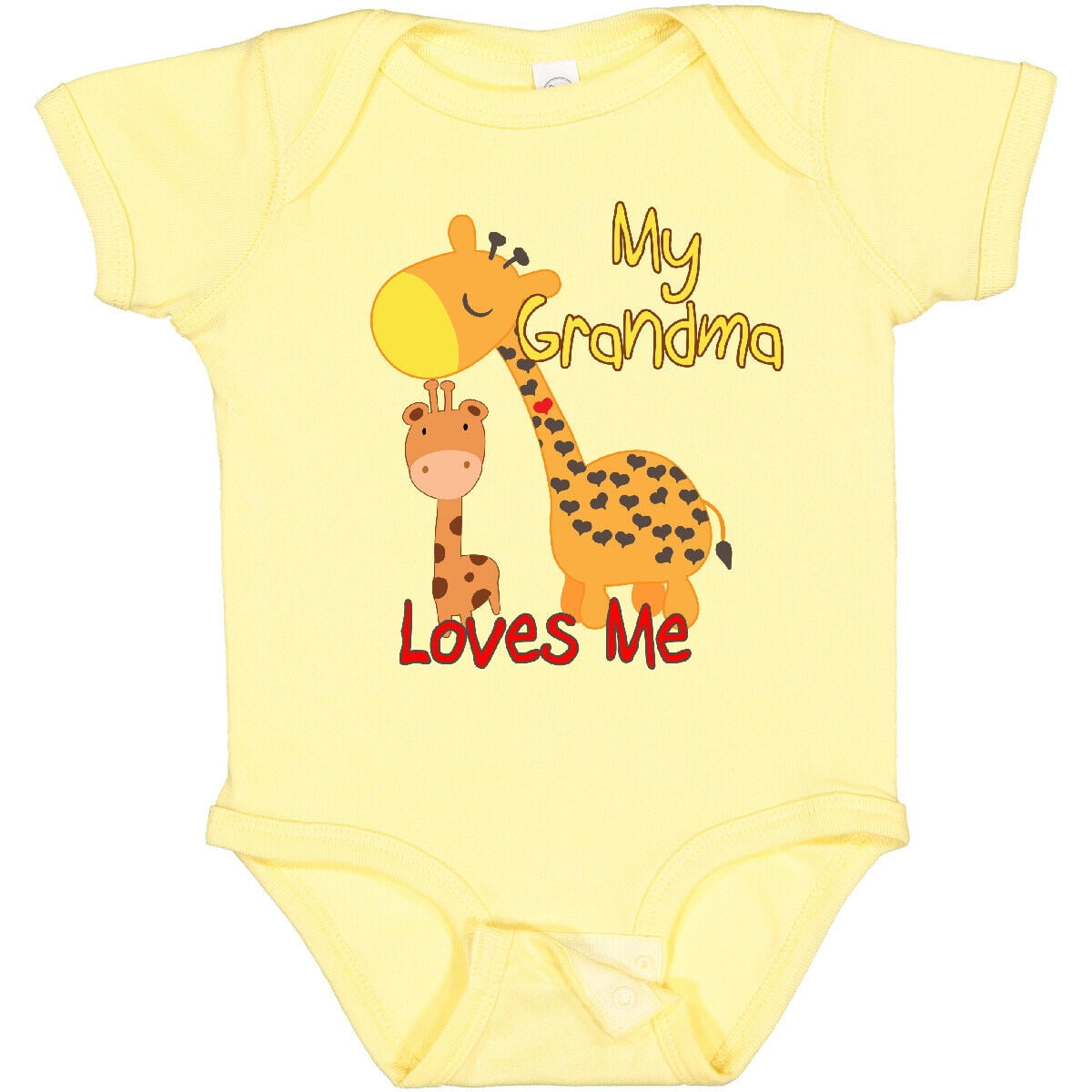 Tiny Nest My Grandma Loves Me Giraffe Baby Bodysuit Grandmother ...
