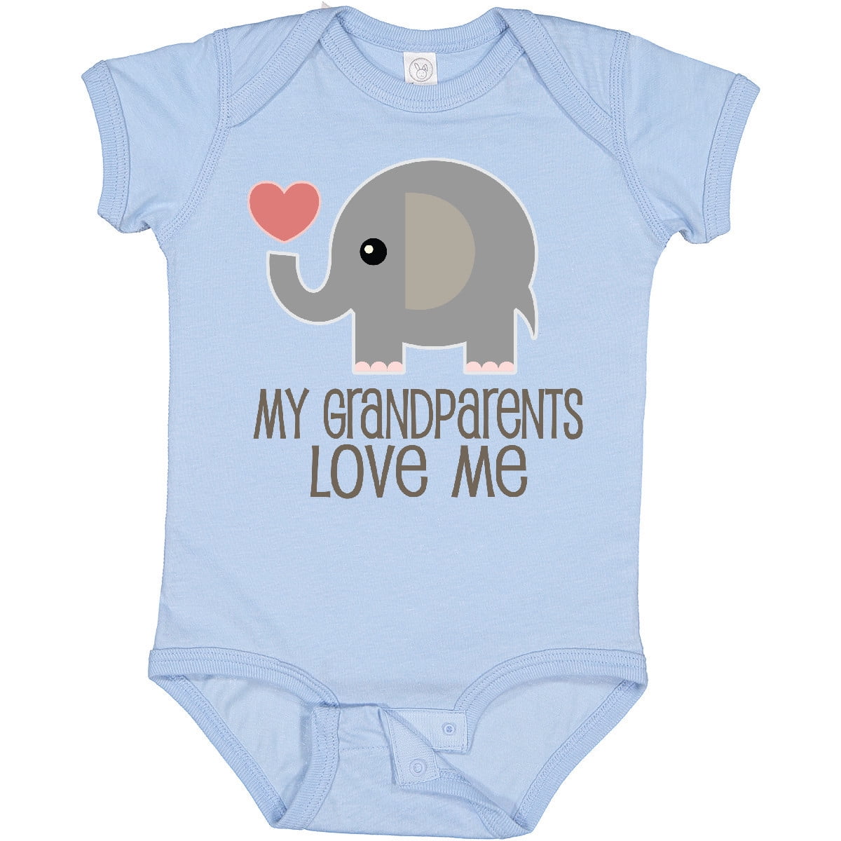 Tiny Nest My Grandparents Love Me Elephant Baby Bodysuit From Grandma ...