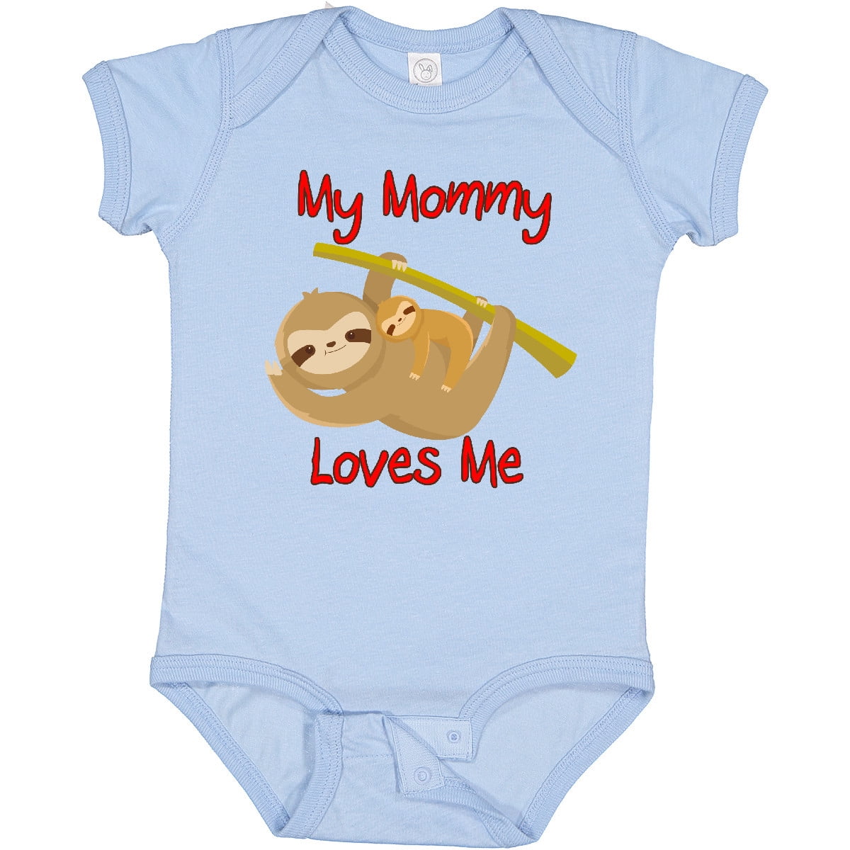 Tiny Nest My Mommy Loves Me Sloth Baby Bodysuit Mom Mother Cute One ...