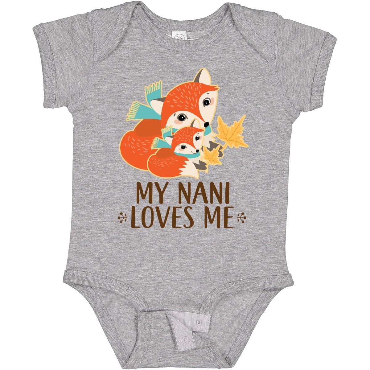 Tiny Nest My Nani Loves Me Cute Fox Baby Bodysuit Grandson ...