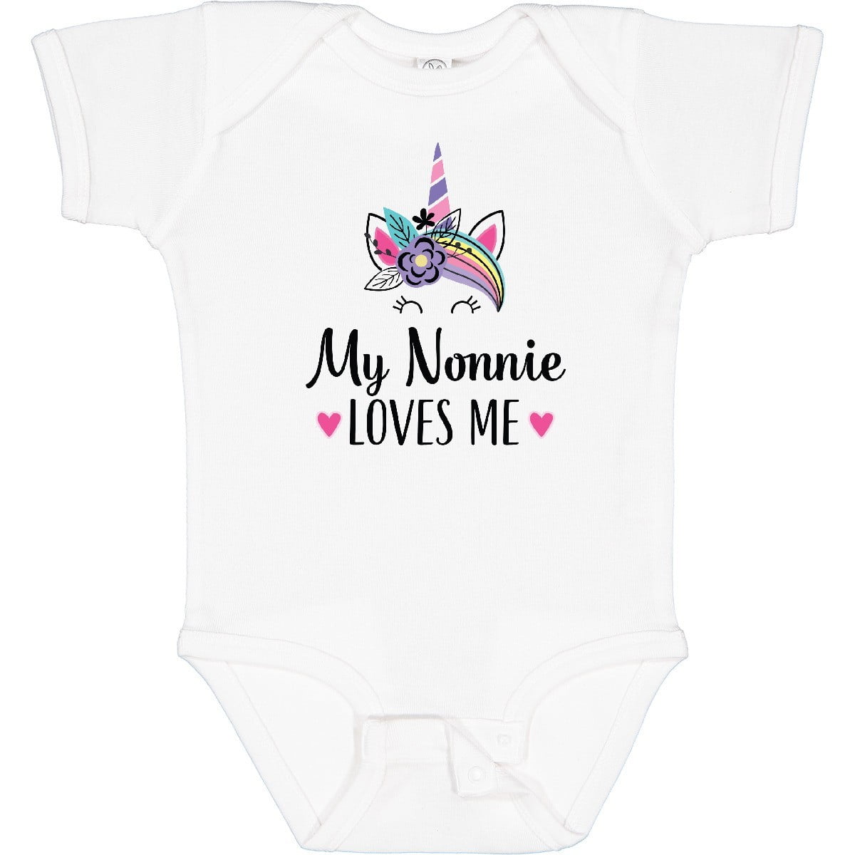 Tiny Nest My Nonnie Loves Me Unicorn Baby Bodysuit Childs Shower One ...