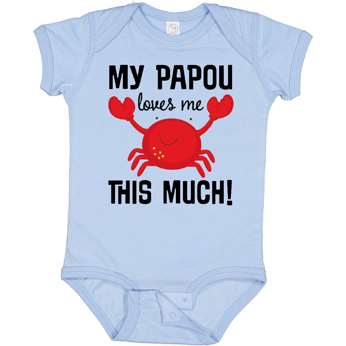 Tiny Nest My Papou Loves Me Baby Bodysuit Loved By Grandchild Grandson ...