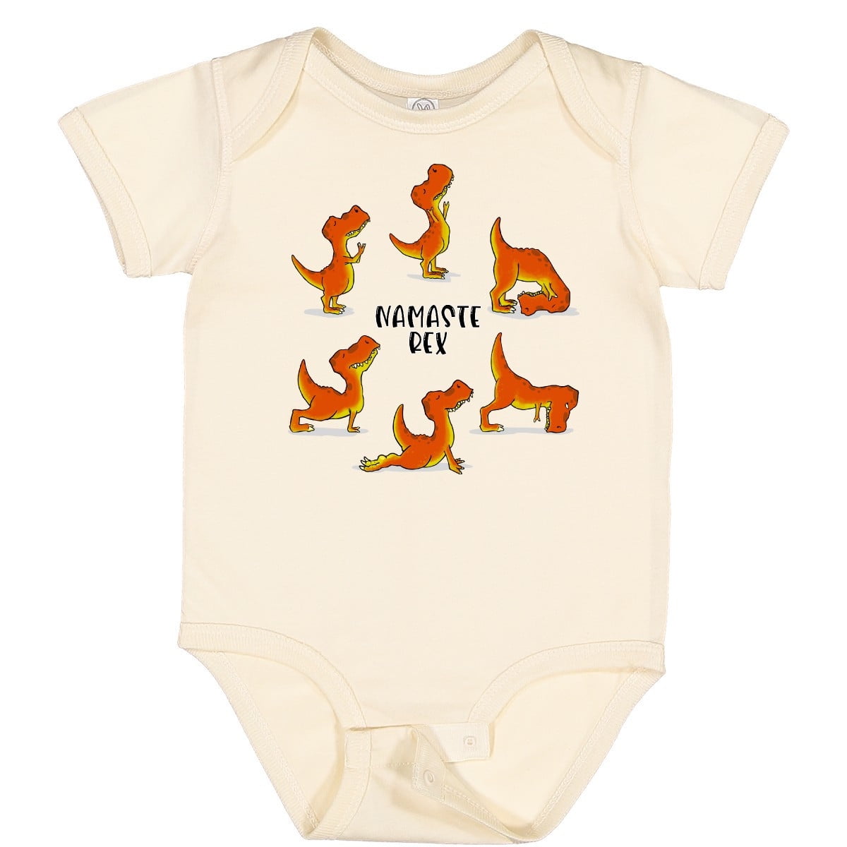 Tiny Nest Namaste Rex Yoga Master Baby Bodysuit Cute T Tyrannosaurus ...