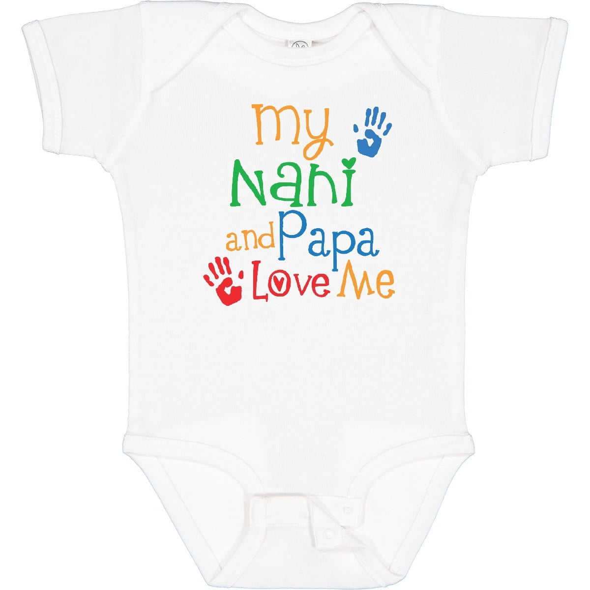 Tiny Nest Nani And Papa Love Me Baby Bodysuit From Boy Girl Grandkids ...