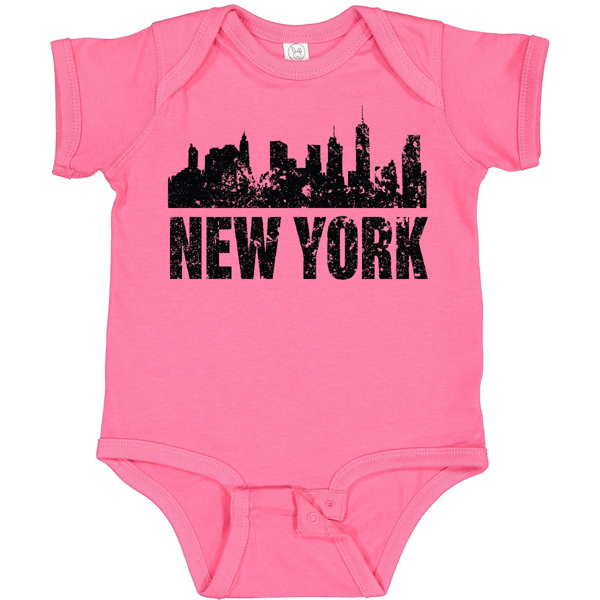 Tiny Nest New York Skyline Grunge Baby Bodysuit Skylines Silhouette ...