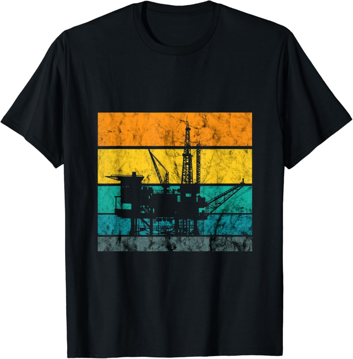 Tiny Nest Oil Rig Oildrilling Retro Vintage Oilfield Worker Oilman T ...