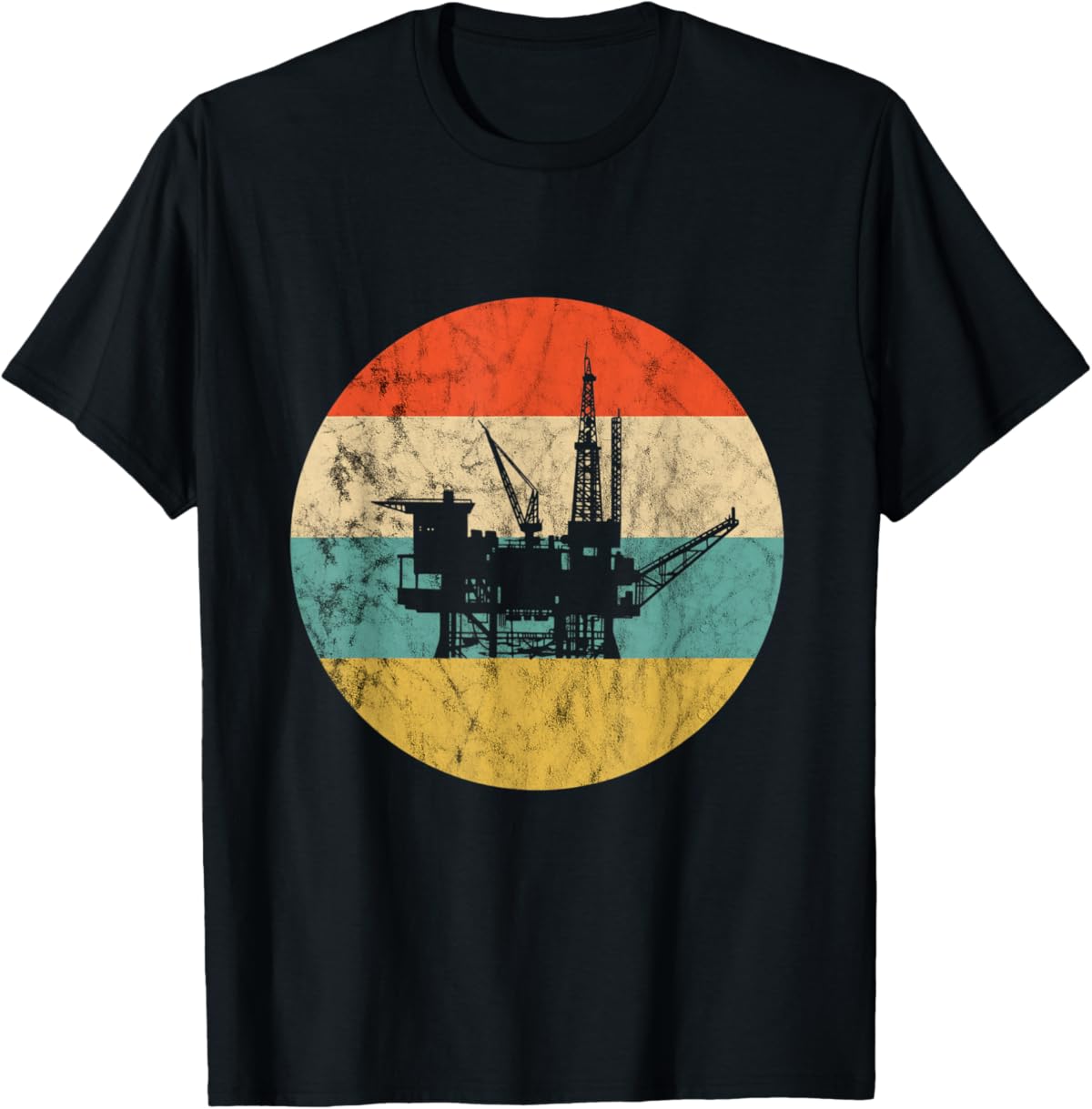 Tiny Nest Oil Rig Retro Vintage Oilfield Worker Oildrilling Rig Man T ...