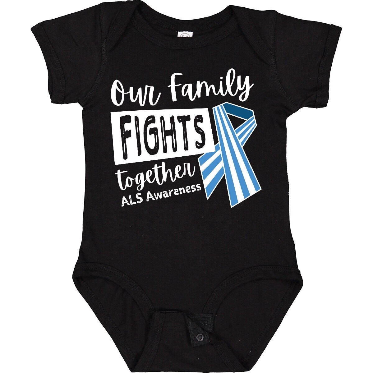 Tiny Nest Our Family Fights Together Als Awareness Baby Bodysuit Lou ...