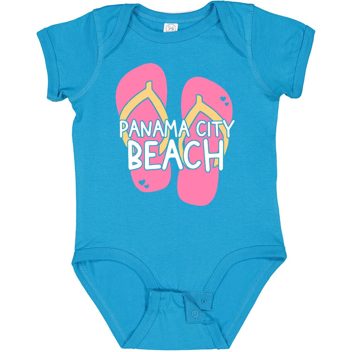 Tiny Nest Panama City Beach Pink Flip Flops Baby Bodysuit To Beaches ...