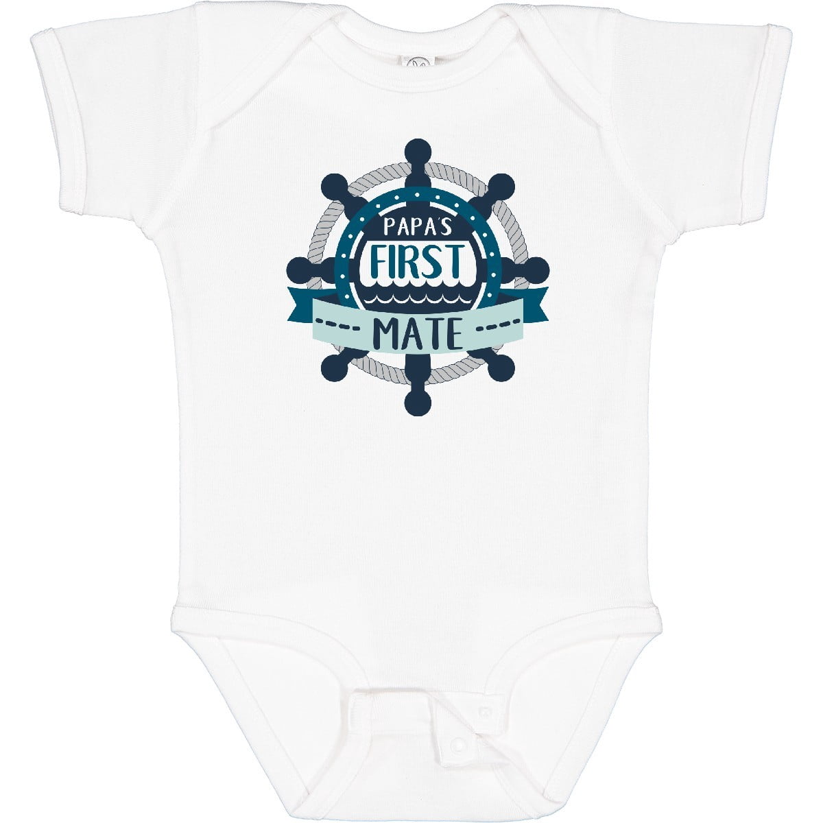 Tiny Nest Papa'S First Mate Baby Bodysuit Lake Captain Fathers Day Dad ...