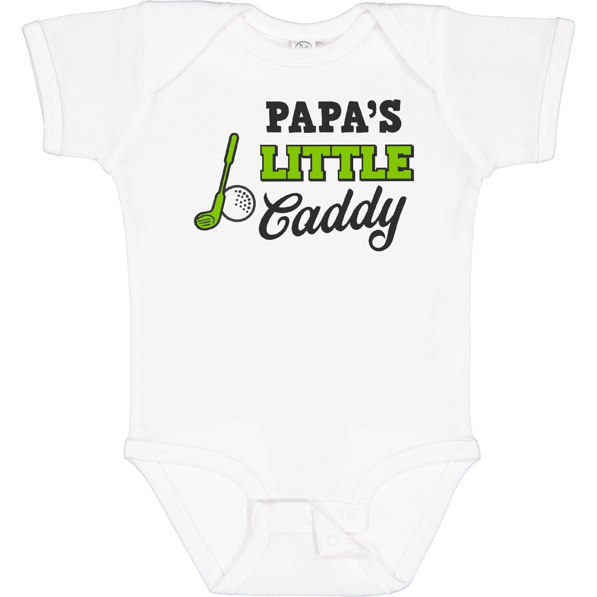 Tiny Nest Papa'S Little Caddy With Golf Club And Ball Baby Bodysuit ...
