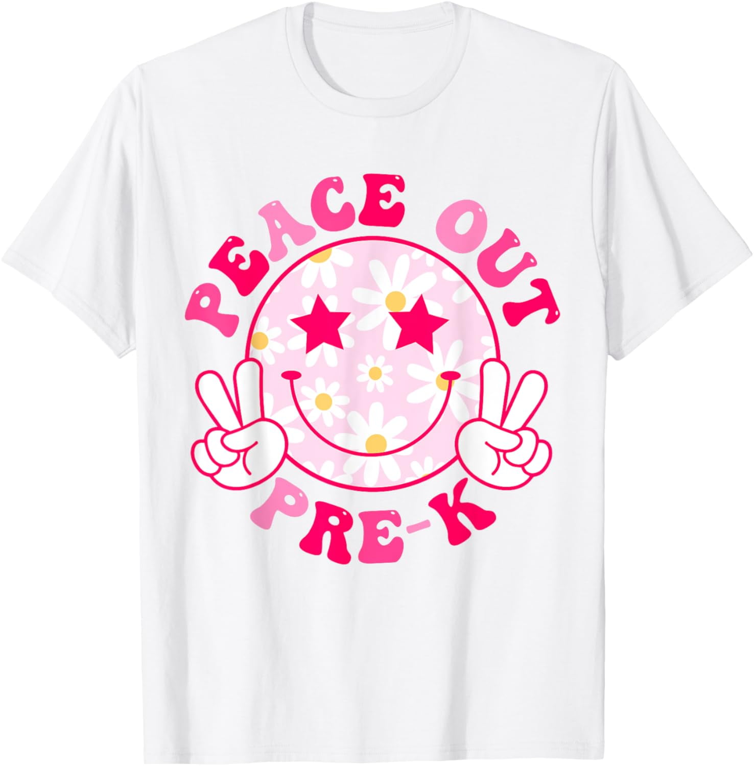 Tiny Nest Peace Out Pre-K Teacher Student Groovy Last Day of School T ...