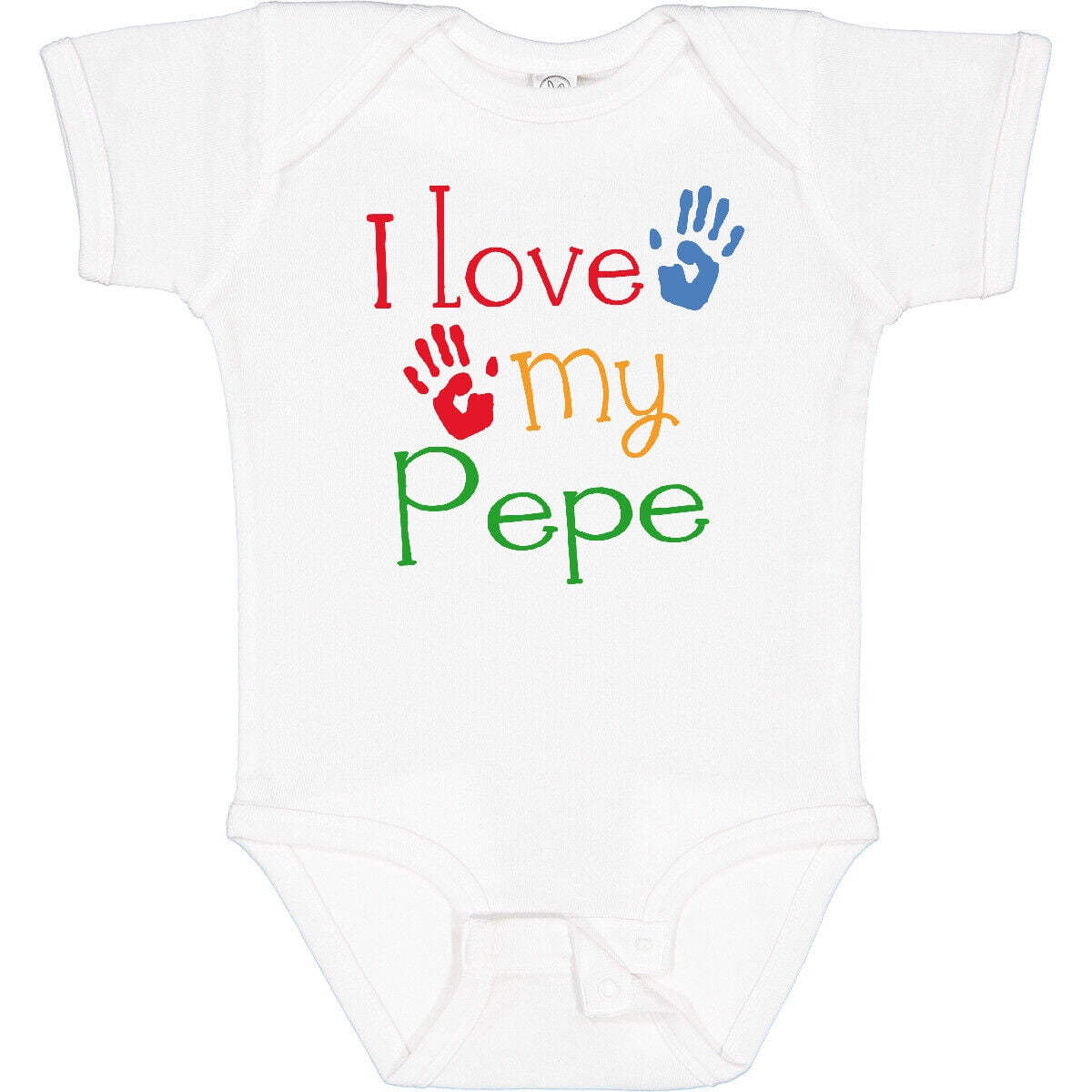 Tiny Nest Pepe Grandkids Handprints Baby Bodysuit Grandpa Grandfather ...