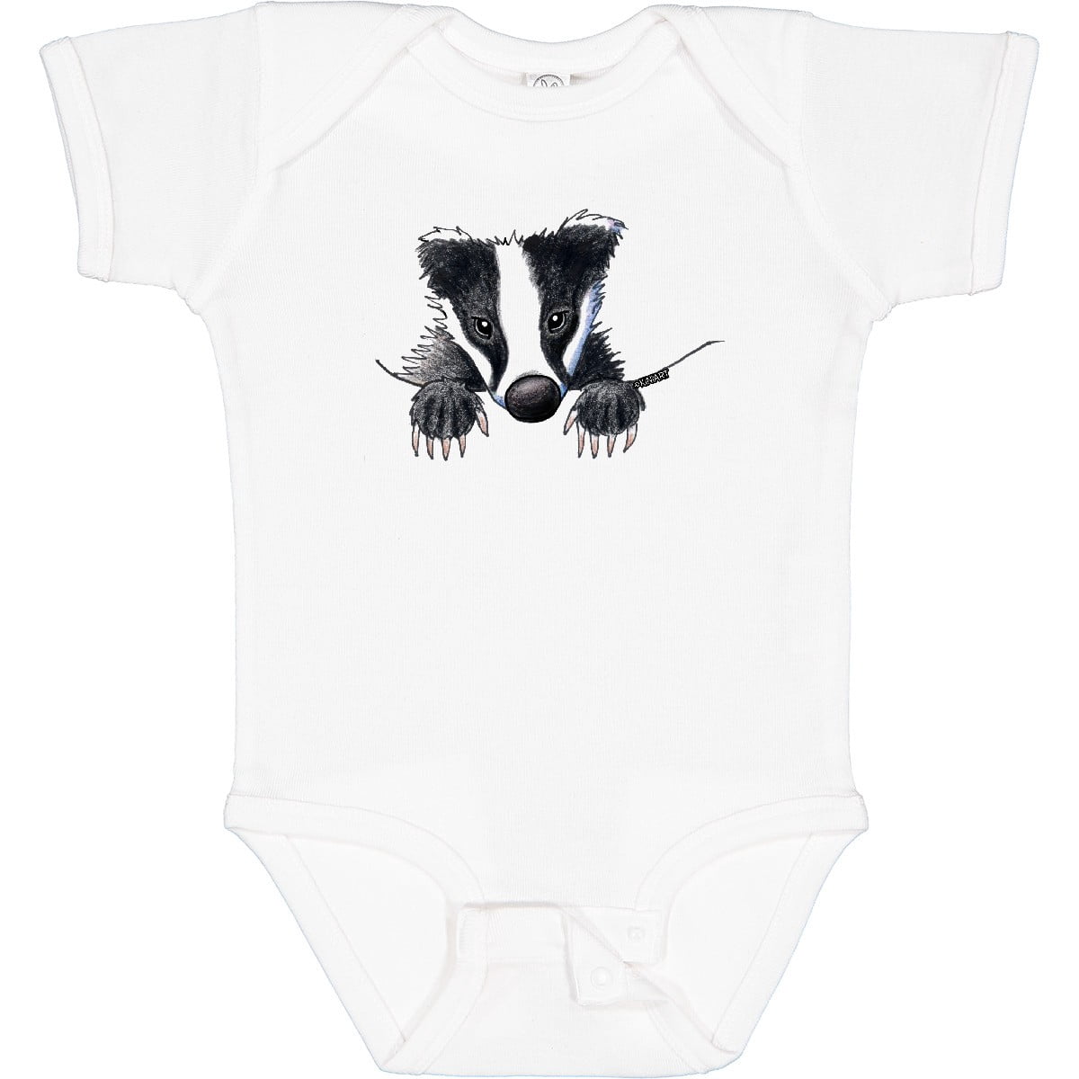 Tiny Nest Pocket Badger Baby Bodysuit - Kiniart Cute One-Piece Infant ...