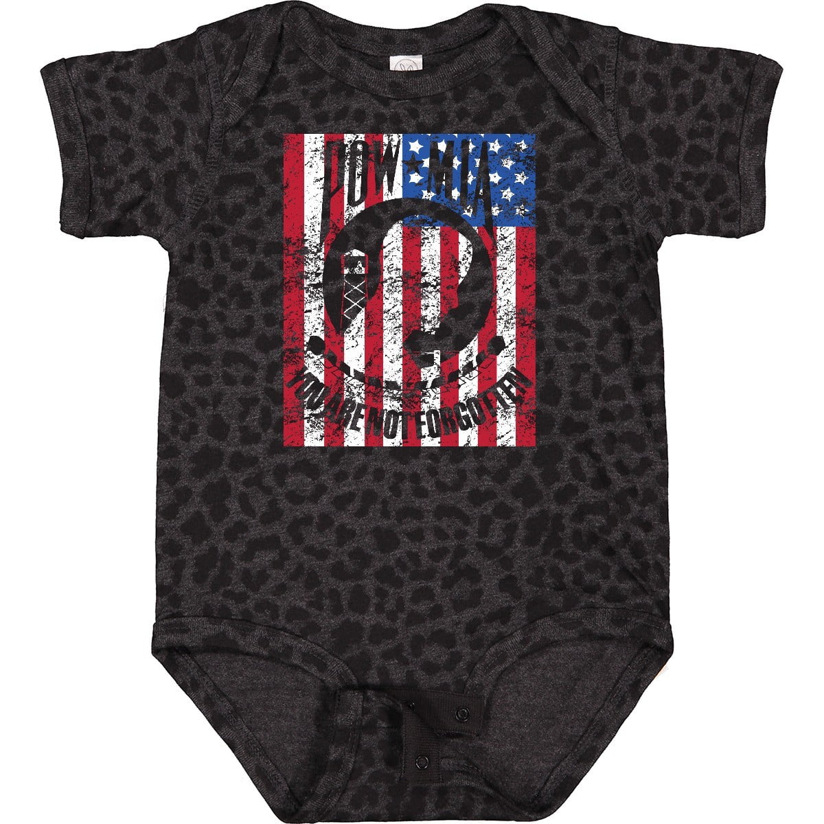 Tiny Nest Pow Mia Distressed Flag Baby Bodysuit Pow:Mia Solder Remember ...