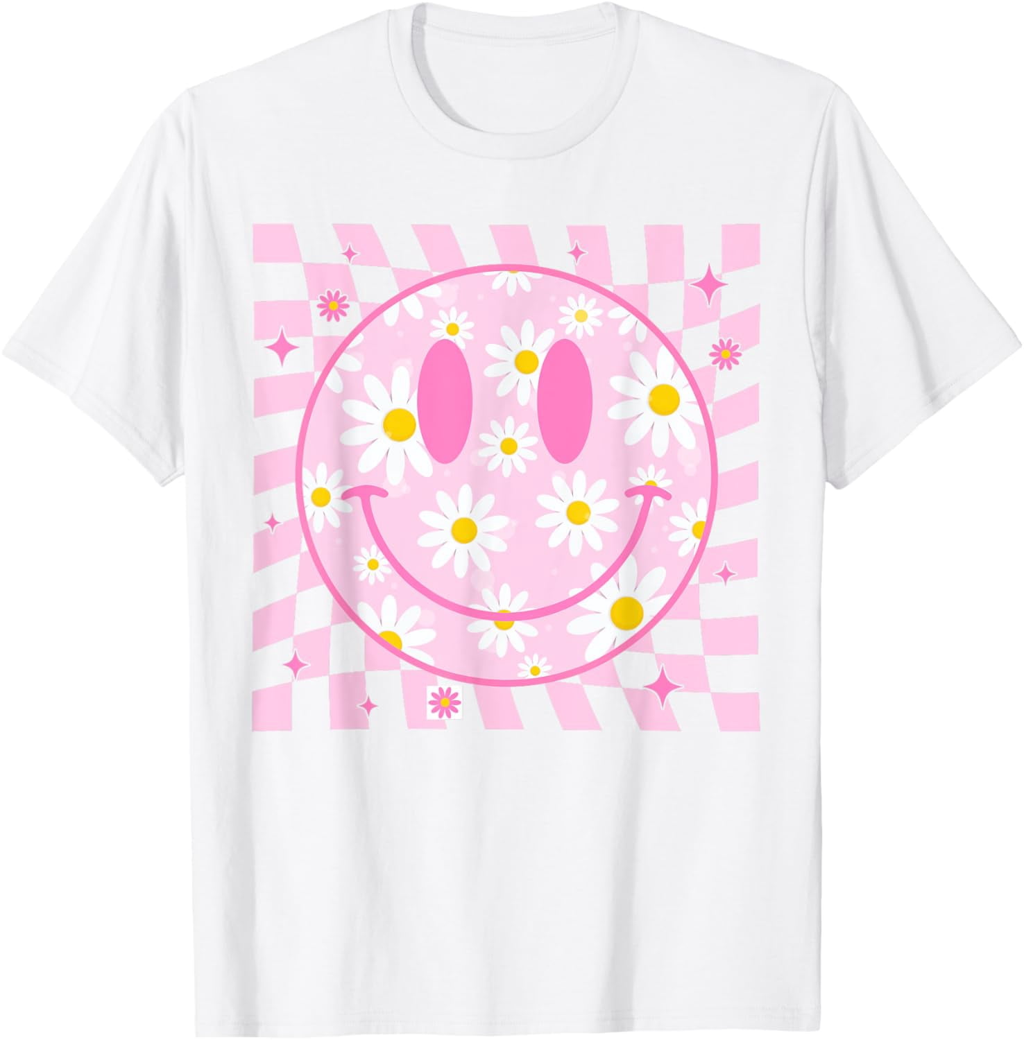 Tiny Nest Preppy Aesthetic Smile Face T-Shirt - Walmart.com