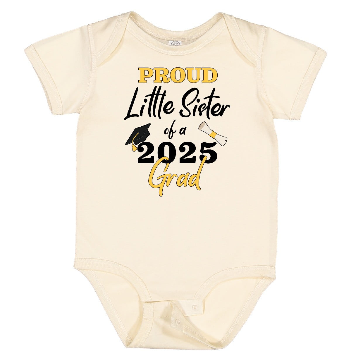 Tiny Nest Proud Little Sister Of A 2025 Grad Baby Bodysuit Graduation ...
