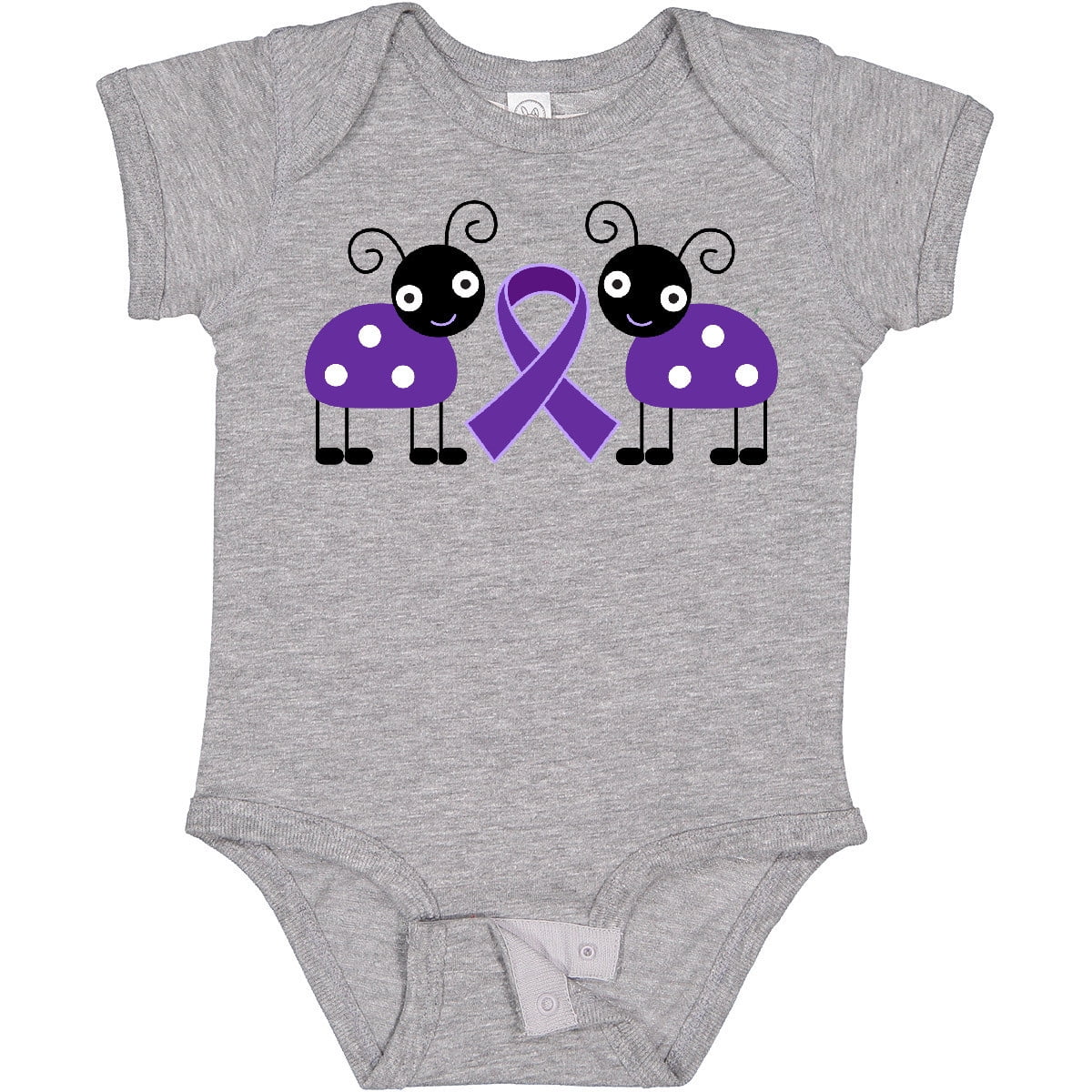 Tiny Nest Purple Awareness Ribbon Alzheimers Lupus Baby Bodysuit One ...